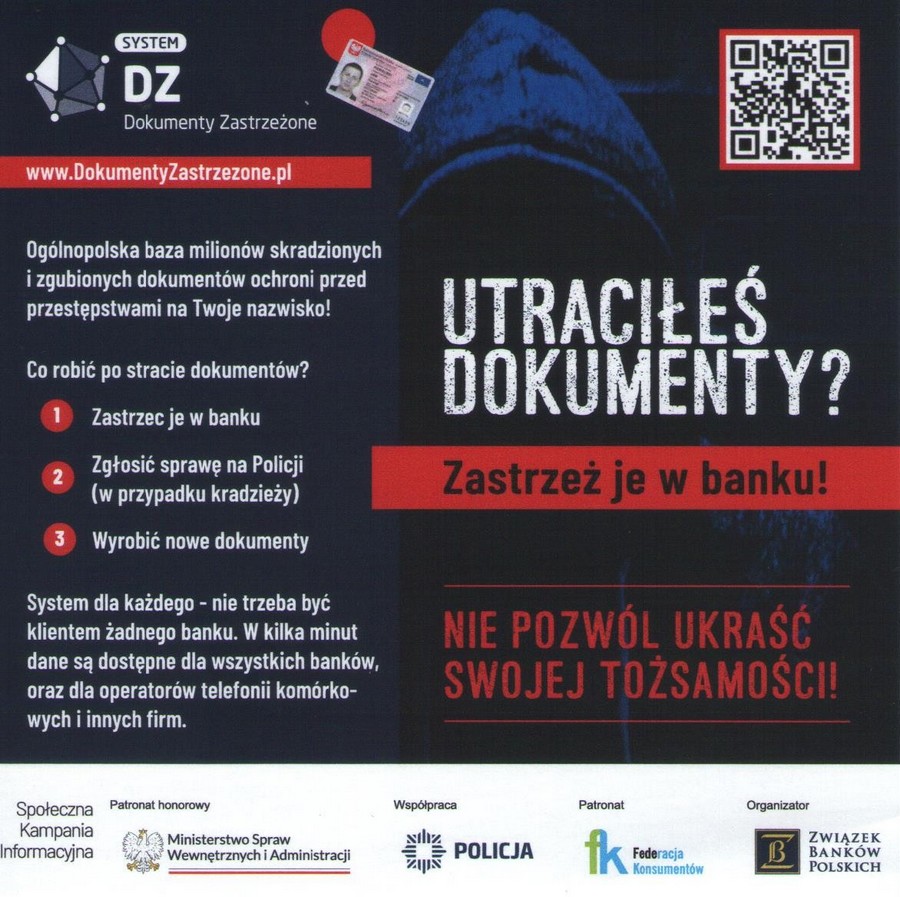UTRACIŁEŚ DOKUMENTY? ZASTRZEŻ JE W BANKU. - Wiadomości - Komenda ...